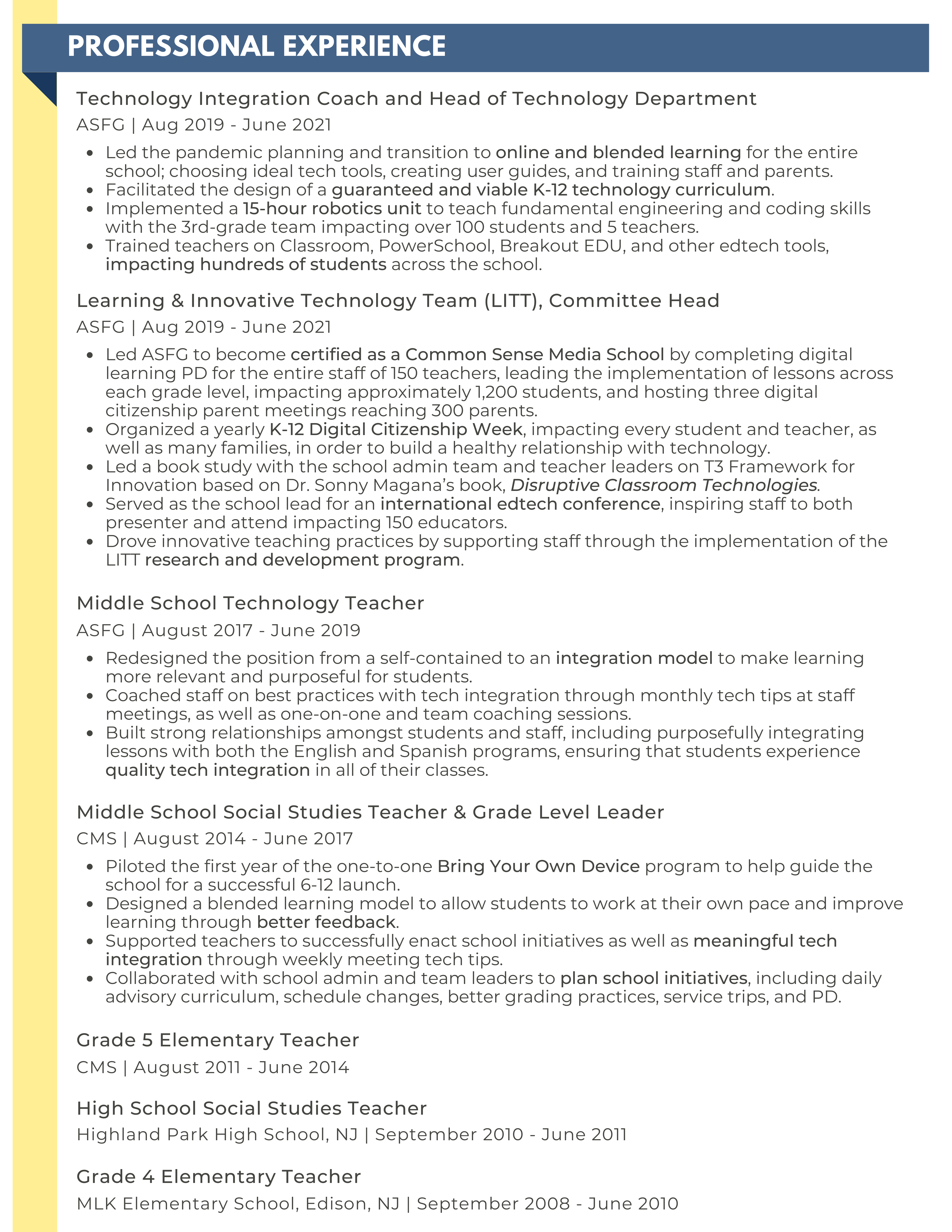 Professional Experience